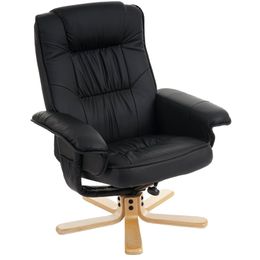 MCW Relaxsessel Fernsehsessel Sessel ohne Hocker H56 Kunstleder ~ schwarz