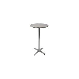 MCW Alu-Stehtisch + Bistrotisch, höhenverstellbar 70/110cm, Ø=60cm ~ klappbar