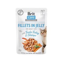 Brit Care Cat Fillet in Jelly w/ Tender Turkey & Shrimp 85g