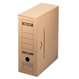 Leitz Premium Archivschachtel 6086 Mit Klappdeckel 1100 Blatt A4 oder 15 Hängeregistraturen Naturbraun Karton 12 x 27 x 32,5 cm