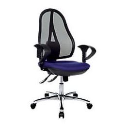 Topstar Ergonomischer Bürostuhl Open Point Deluxe Netzstoff, Stoff Blau