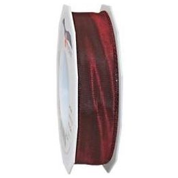 PRÄSENT PRAESENT Seidenband 4642525-619 Burgunder 25 mm x 25 m 2 Stück