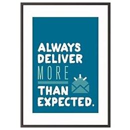 PAPERFLOW Wandbild "Always deliver more than expected" 420 x 594 mm