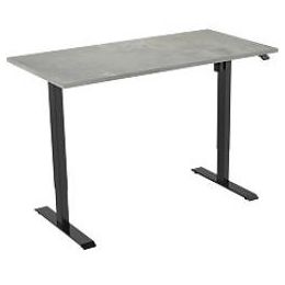 euroseats Oxyd Rechteckig Elektrisch Höhenverstellbar Sitz-Stehschreibtisch Holz, Metall Schwarz 1.200 x 800 x 750 - 1.235 mm