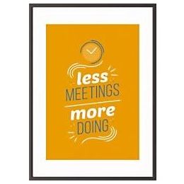PAPERFLOW Wandbild "Less meetings more doing" 600 x 800 mm