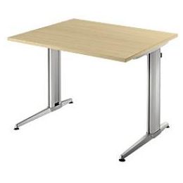 Hammerbacher Matrix Schreibtisch Quadratisch Ahorn C-Fuß 800 (B) x 800 (T) x 720 (H) mm Melaminharzbeschichtete Spanplatte