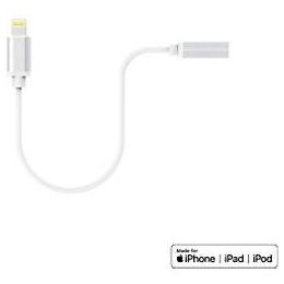 XLayer 214355 1 x Apple Lightning Stecker auf 1 x 3,5 mm Klinkenadapter Weiß