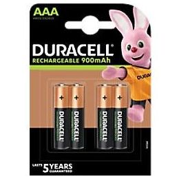 Duracell AAA Wiederaufladbare Batterien Recharge Ultra HR03 900 mAh NiMH 1,2 V 4 Stück
