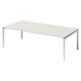 Bisley Cito Höhenverstellbar Konferenztisch Hellgrau 4 Metallfüße 2.400 (B) x 1.200 (T) x 740 (H) mm MFC (Melaminbeschichtete Spanplatte), Stahl