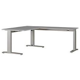 Germania Sitz-Stehschreibtisch 8513-583AUFB Hellgrau, Silber 1.600 x 1.930 x 670 - 870 mm