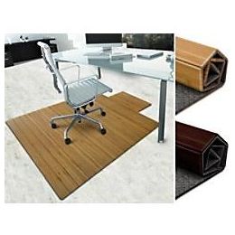 Floordirekt Pro Stuhlunterlage mit Lippe Hell Bambus, Filz Braun 900 x 1200 mm