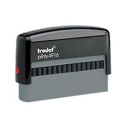 trodat Personalisierter Textstempel Printy 4916 Schwarz, Grau