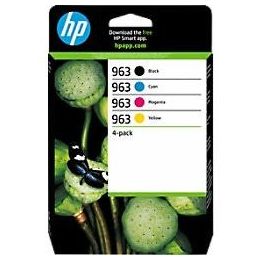 HP 963 Original Tintenpatrone 6ZC70AE Schwarz, Cyan, Magenta, Gelb Multipack 4 Stück