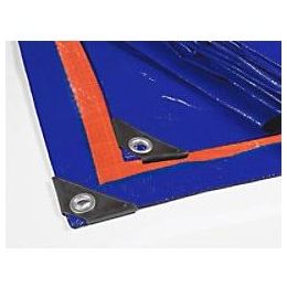 casa pura Abdeckplane Multifunktional High Density Polyethylen-Gewebe Blau, Orange 6000 x 15000 mm
