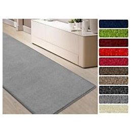 Velours-Teppich Floordirekt STEP Dynasty Velours Silbergrau Polypropylen 660 x 1500 mm