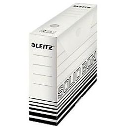 Leitz Solid Archivschachteln 6127 700 Blatt A4 Weiß Karton 8 x 25,7 x 33 cm 10 Stück