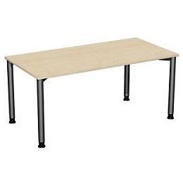 Speed Office Schreibtisch Rechteckig Ahorn 1.600 (B) x 800 (T) x 800 (H) mm MFC (Melaminbeschichtete Spanplatte)