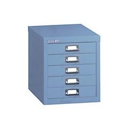 Bisley Schubladenschrank 5 Schübe 279 x 380 x 325 mm Blau