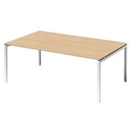 Bisley Cito Höhenverstellbar Konferenztisch Ahorn 4 Metallfüße 2.000 (B) x 1.200 (T) x 740 (H) mm MFC (Melaminbeschichtete Spanplatte), Stahl