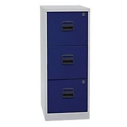 Bisley Home Hängeregistraturschrank PFA3F505 Lichtgrau, Oxfordblau 413 x 400 x 1.015 mm