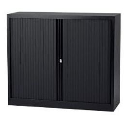 Bisley Rollladenschrank EuroTambour Schwarz 1.200 x 430 x 1.030 mm