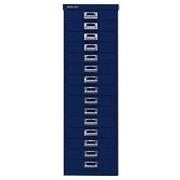 Bisley Schubladenschrank 15 Schübe Oxfordblau 279 x 380 x 860 mm