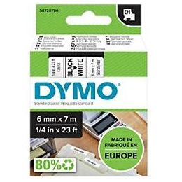 Dymo D1 Beschriftungsband Authentisch 43613 1953241 Selbsthaftend Schwarz auf Weiß 6 mm x 7 m