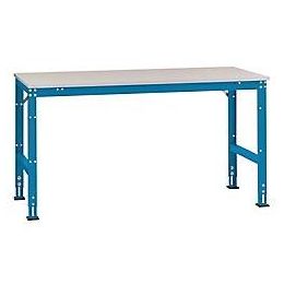 Manuflex Stationär Arbeitstisch UNIVERSAL Standard Blech, Stahl Brillantblau 2.000 x 800 mm