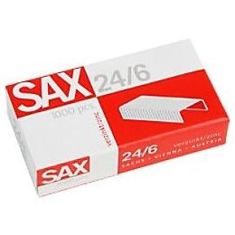 Sax 24/6 Heftklammern 1-246-00 Zink Silber 1000 Stück