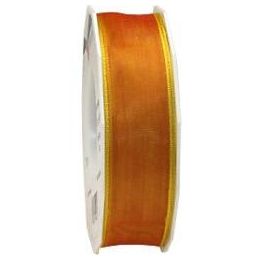 PRÄSENT PRAESENT Organza 6072525-509 Orange 25 mm x 25 m 2 Stück