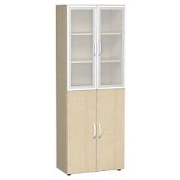 geramöbel Geramoebel Speed Office Aktenschrank ABS (Acrylnitril-Butadien-Styrol), Spanplatte 5 Fachböden 800 x 420 x 2.160 mm Ahorn Braun