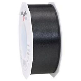 PRÄSENT PRAESENT Doppelsatin 7184025-613 Schwarz 40 mm x 25 m 2 Stück