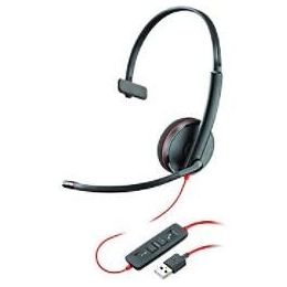 Poly Plantronics Kabelgebundenes USB Headset C3210 mit Kopfbügel, Geräuschunterdrückung und Mikrofon Schwarz