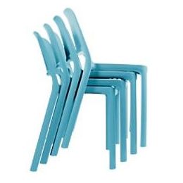 mayer Sitzmöbel Mayer Sitzmöbel Stapelstuhl myNUKE Himmelblau Polypropylen Kunststoff 4 Füße 4 Stück