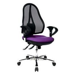 Topstar Ergonomischer Bürostuhl Open Point Deluxe Netzstoff, Stoff Lila