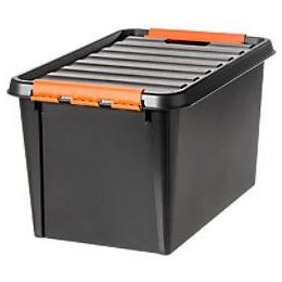 Smartstore Aufbewahrungsbox Pro 45 50 L Schwarz, Orange PP (Polypropylene) 39 x 59 x 34 cm 4 Stück