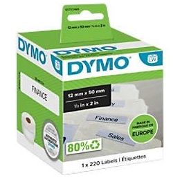 Dymo LW Hängemappen-Etiketten Authentisch 99017 S0722460 Selbsthaftend Schwarz auf Weiß 12 x 50 mm 220 Etiketten