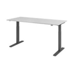 Hammerbacher VXMKA Elektrisch Höhenverstellbar Sitz-Stehschreibtisch Grau C-Fuß 1.800 (B) x 800 (T) x 1.200 (H) mm Spanplatte, Stahl