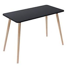 PAPERFLOW Homeoffice-Schreibtisch Rechteckig Schwarz Buche Holzbeine 1.000 (B) x 500 (T) x 750 (H) mm Melamin