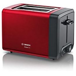 Bosch Toaster Schwarz, Rot Edelstahl 970 W TAT4P424DE