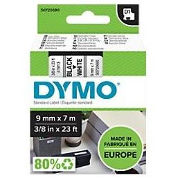 Dymo D1 Beschriftungsband Authentisch 40913 S0720680 Selbsthaftend Schwarz auf Weiß 9 mm x 7 m