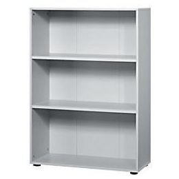 Hammerbacher Melaminharzbeschichtete Spanplatte Regal 2 Fachböden 800 x 330 x 1.144 mm Grau