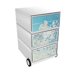 PAPERFLOW Rollcontainer easyBox 4 horizontale Schubladen 642x390x436mm PERSO KONTINENT