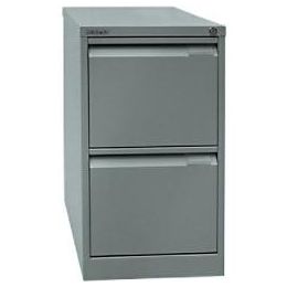 Bisley Stahl Aktenschrank 2 Schübe Abschließbar 413 x 622 x 711 mm Silber