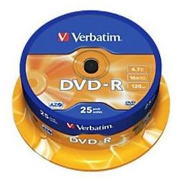 Verbatim DVD-R Spindle Silber 16x 4.7 GB 25 Stück