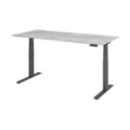 Hammerbacher VXDKB Elektrisch Höhenverstellbar Sitz-Stehschreibtisch Grau C-Fuß 1.800 (B) x 800 (T) x 1.290 (H) mm Spanplatte, Stahl