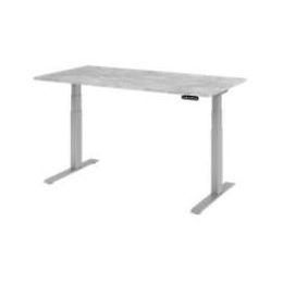Hammerbacher VXDKB Elektrisch Höhenverstellbar Sitz-Stehschreibtisch Grau C-Fuß 1.600 (B) x 800 (T) x 1.290 (H) mm Spanplatte, Stahl