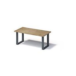 Bisley Fortis Table Regular, 1800 x 900 mm, gerade Kante, geölte Oberfläche, O-Gestell, Oberfläche: P natürlich / Gestellfarbe: 334 anthrazitgrau