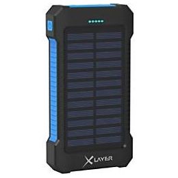 XLayer Powerbank Plus Solar 8000mAh Schwarz, Blau