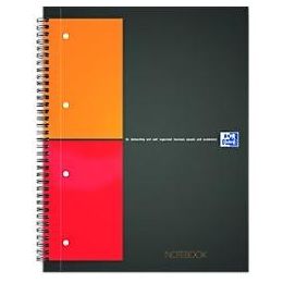 Oxford International Notebook DIN A4+ Kariert Spiralbindung PP (Polyproplylen) Grau 160 Seiten 80 Blatt